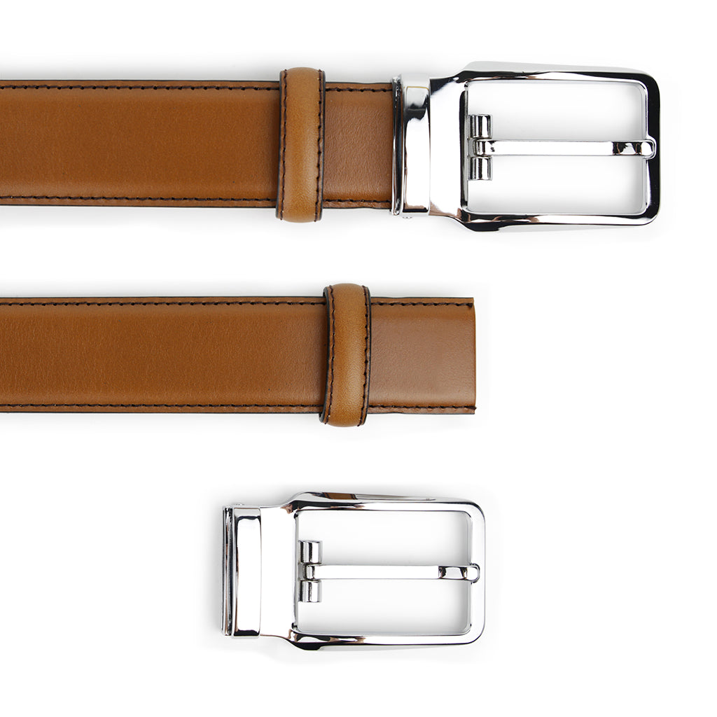 Men's Belt - Batsanis Diesel Tan Leather Belt - Adjustable